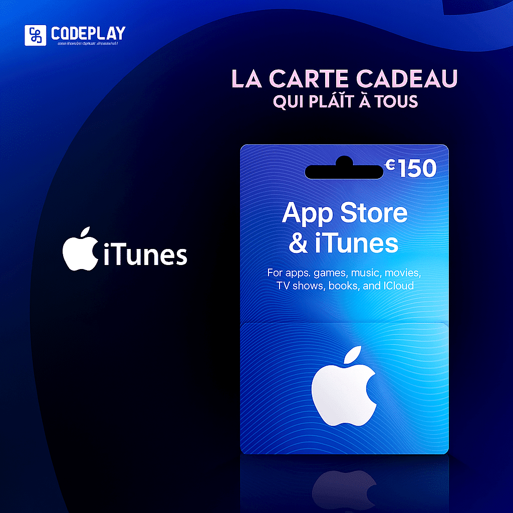 Carte iTunes 150€ Maroc | Carte App Store itunes au Maroc | Codeplay.ma